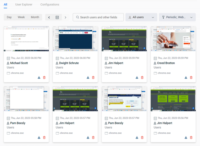 Employee Screenshot Monitoring Software—Capture Desktops
